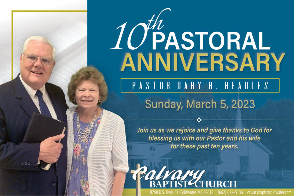 Calvary Baptist Church – 10th Pastoral Anniversary Celebration ...